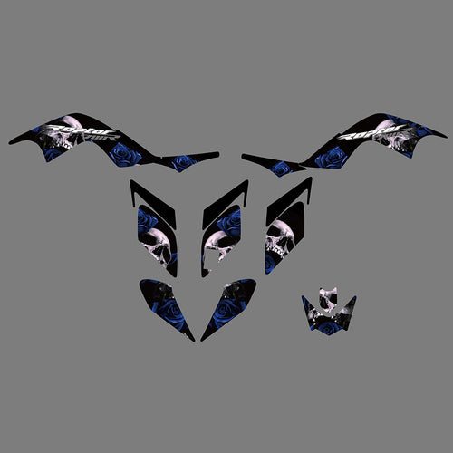 ATV Decals Fender Stickers Kit For Yamaha Raptor 700 2006-2012